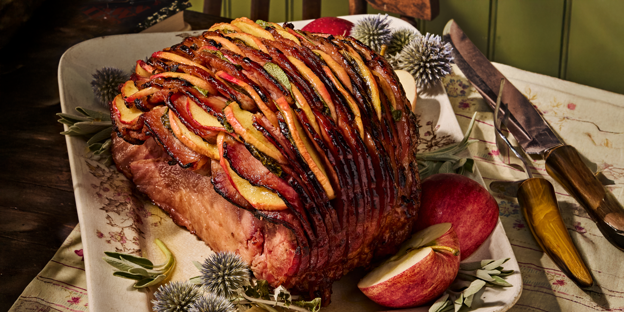 APPLE SAGE STUFFED SPIRAL HAM